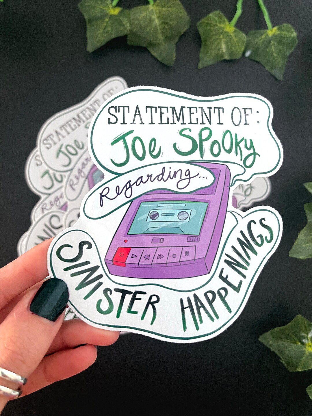 Joe Spooky Vinyl Sticker | the Magnus Archives | Cute Water Weather ...