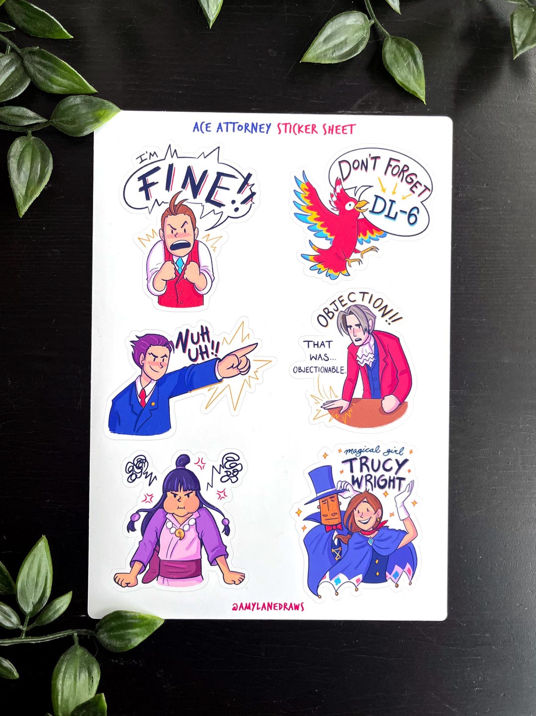Ace Attorney Vinyl Sticker Sheet – Weatherproof Journal Stickers - Etsy