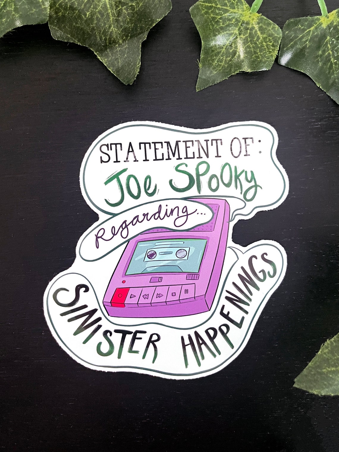 Joe Spooky Vinyl Sticker | the Magnus Archives | Cute Water Weather ...