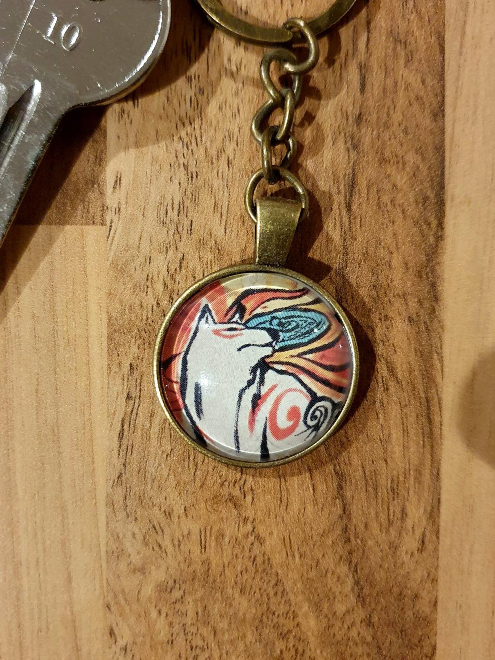 Okami Ameratsu Bronze Style Pendant Necklace, Keyring or Pinbadge. - Etsy