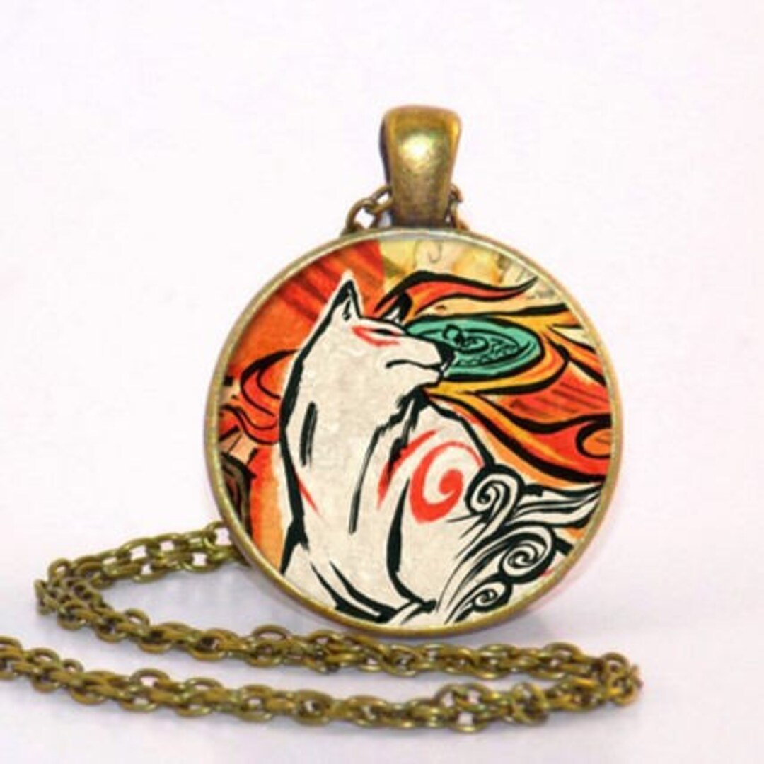 Okami Ameratsu Bronze Style Pendant Necklace, Keyring or Pinbadge. - Etsy
