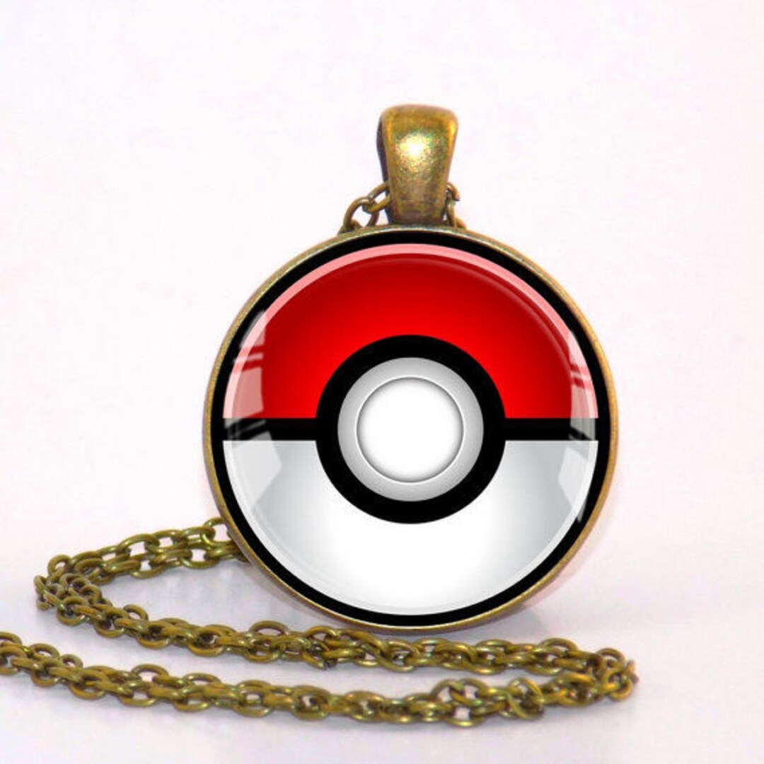 Pokemon Pokeball Bronze or Silver Style Pendant Necklace - Etsy UK