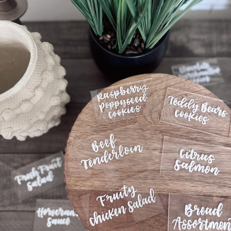 Acrylic Food Label Stands - Etsy