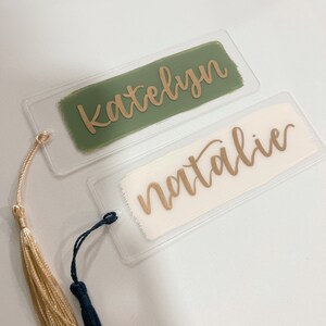Name Bookmark | Customized | Acrylic - Etsy