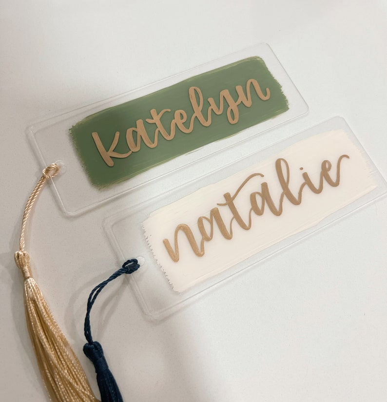 Name Bookmark Customized Acrylic - Etsy
