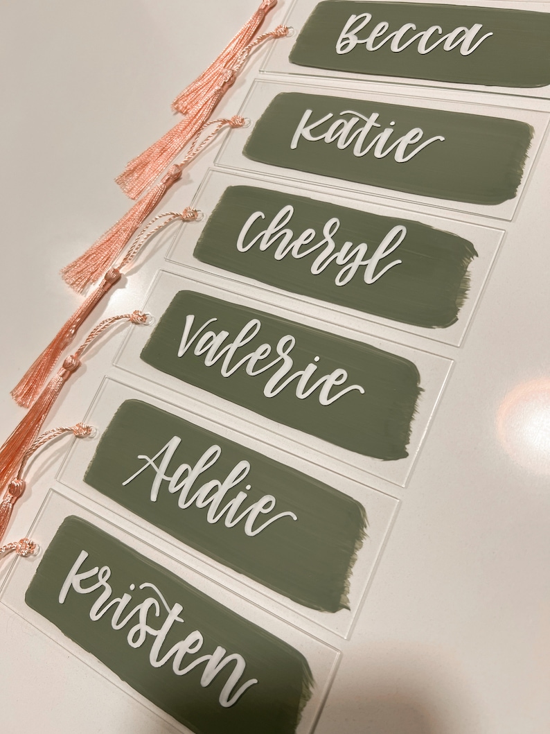 Name Bookmark | Customized | Acrylic | Custom Bookmark - Etsy