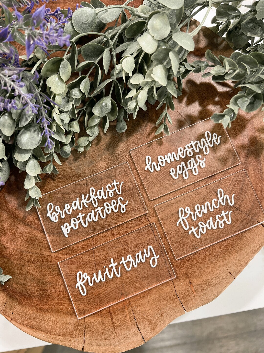 Custom Acrylic Food Labels: Wedding Dessert Bar, Party Place Cards - Etsy
