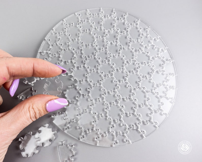 Round Clear Jigsaw Puzzles, Impossible Acrylic Puzzle for Adults ...