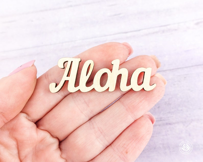 Aloha Wood Word Cutout Mahalo Small Sign - Etsy