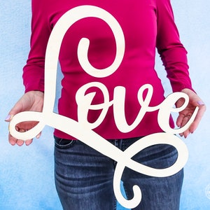 Wood Love Sign, Love Wood Word Cutout, Love Wedding Decor - Etsy