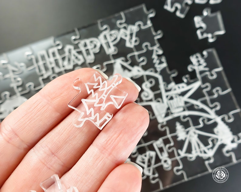 Personalized Clear Jigsaw Puzzles Custom Acrylic Puzzle for - Etsy