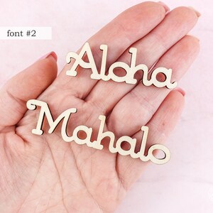 Aloha Wood Word Cutout, Mahalo Small Sign - Etsy