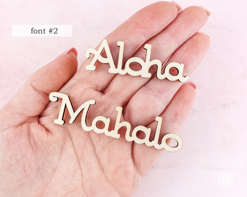 Aloha Wood Word Cutout, Mahalo Small Sign - Etsy