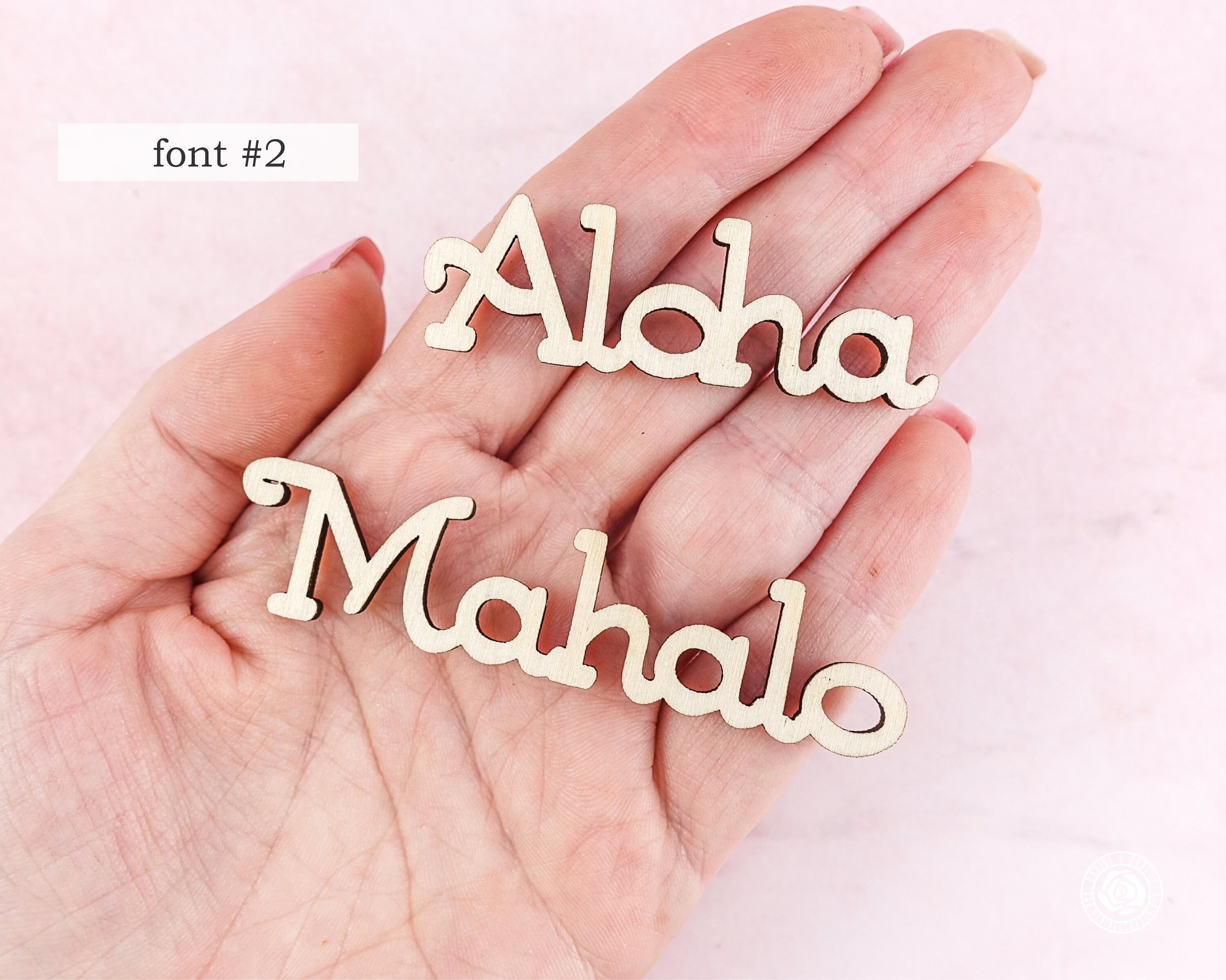 Aloha Wood Word Cutout Mahalo Small Sign | Etsy