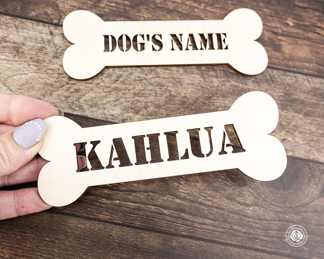 Personalized Dog Name Sign, Wood Dog Name Plate, Dog Name Plaque ...