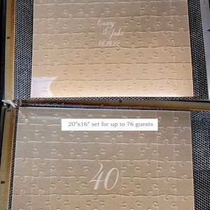 Clear Puzzle Guest Book Set, Wedding Guest Book, Birthday Party Puzzle ...