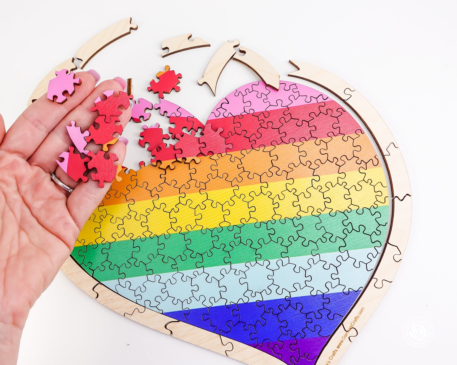 Pride Heart Jigsaw Puzzle Pride Flag Wooden Puzzle LGBT Wood - Etsy