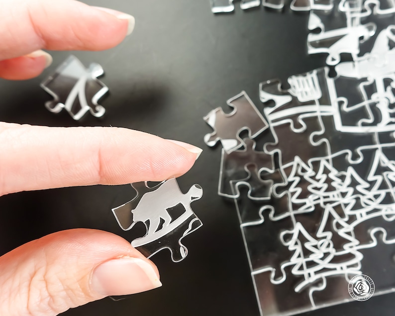 Personalized Clear Jigsaw Puzzles, Custom Acrylic Puzzle for Adults ...
