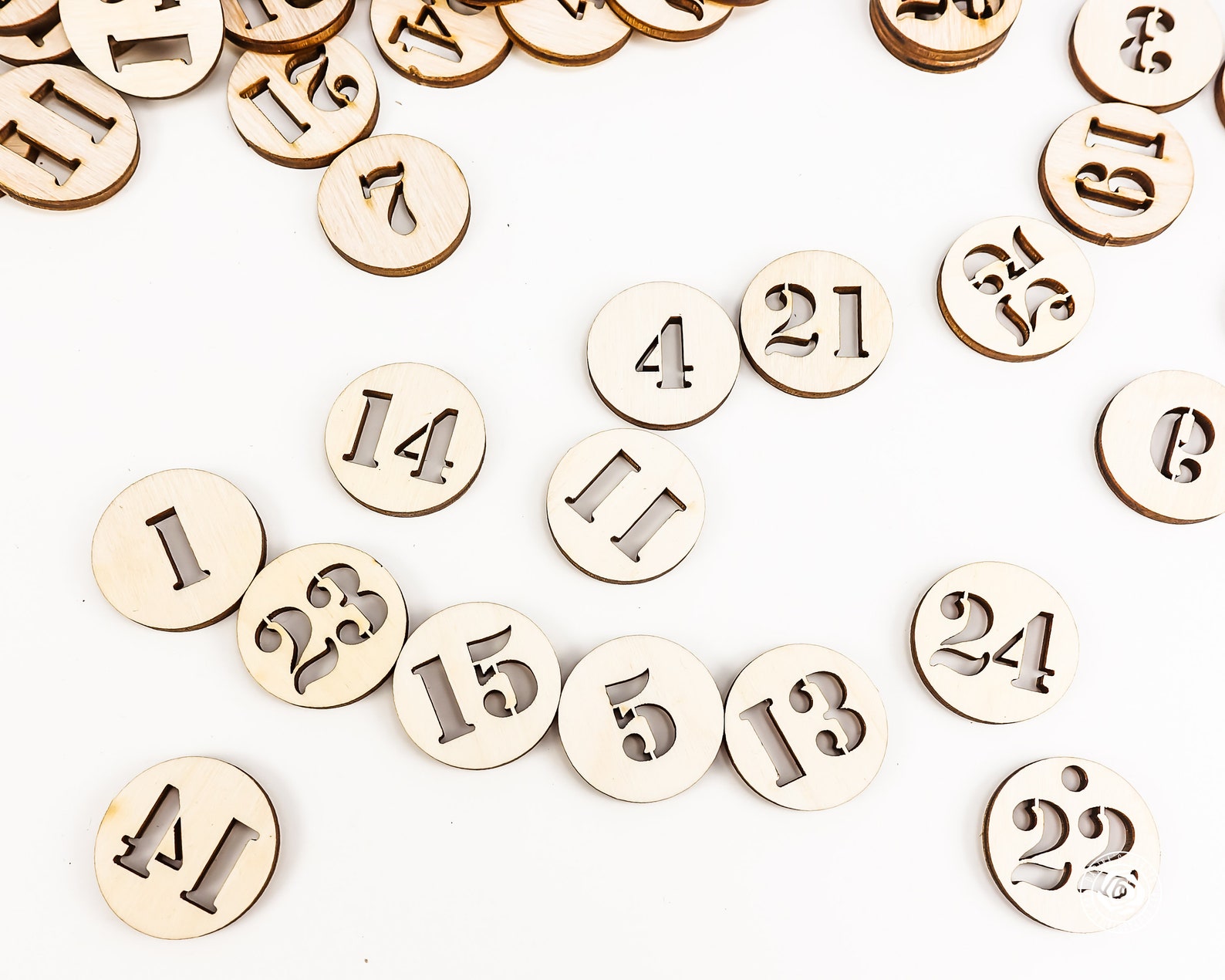 Wood Advent Calendar Numbers Wooden Advent Number Tags | Etsy