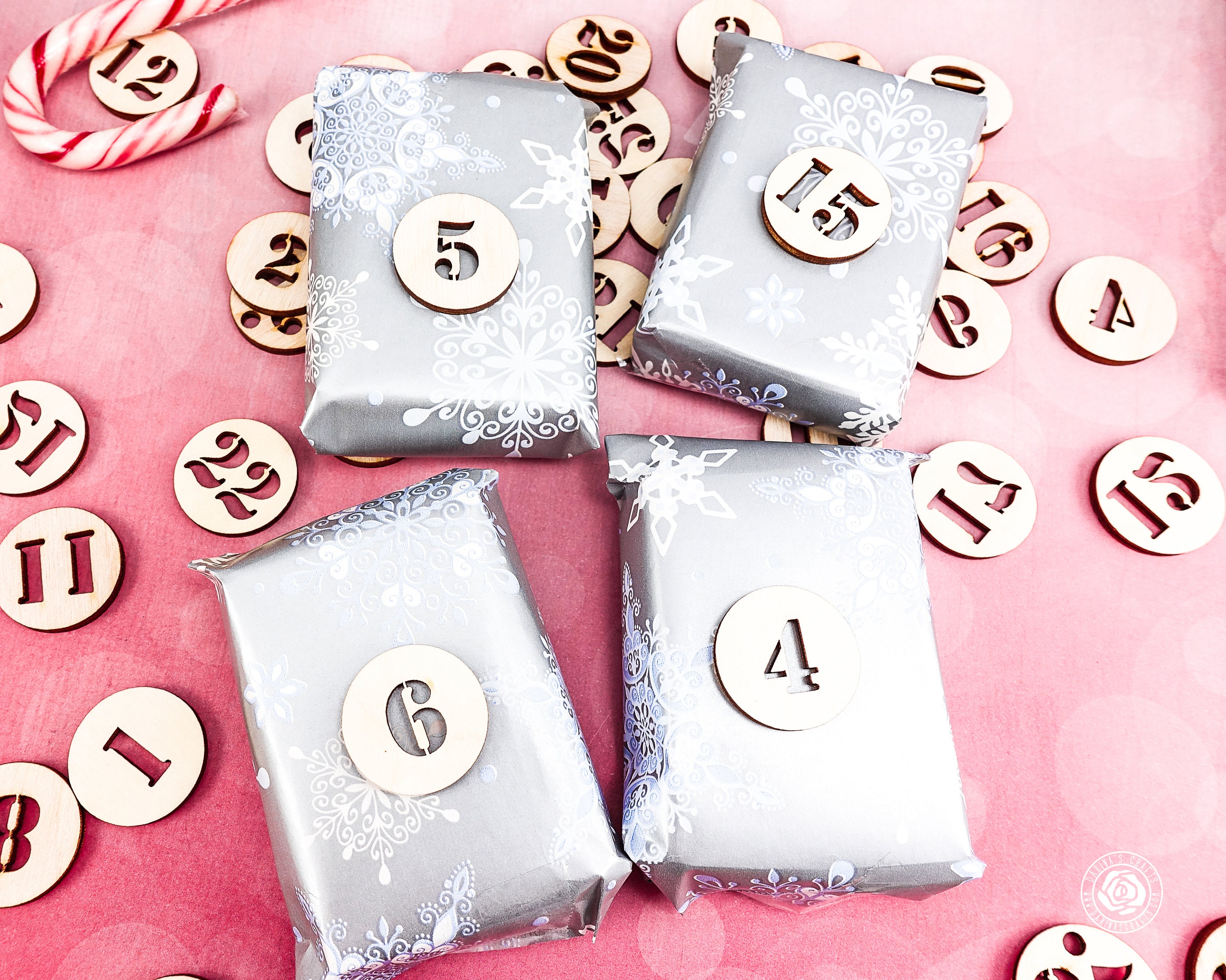 Wood Advent Calendar Numbers Wooden Advent Number Tags | Etsy