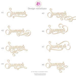 Summer Wood Word Cutout Laser Cut Summer Decorations Summer | Etsy