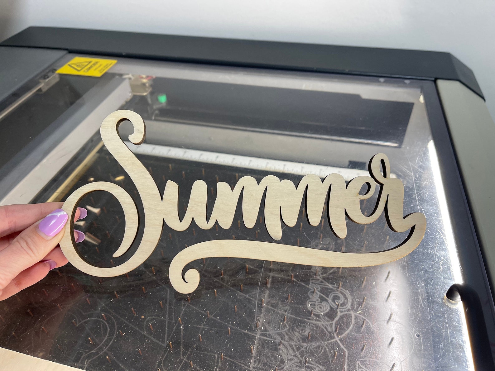 Summer Wood Word Cutout, Laser Cut Summer Decorations, Summer Sign ...