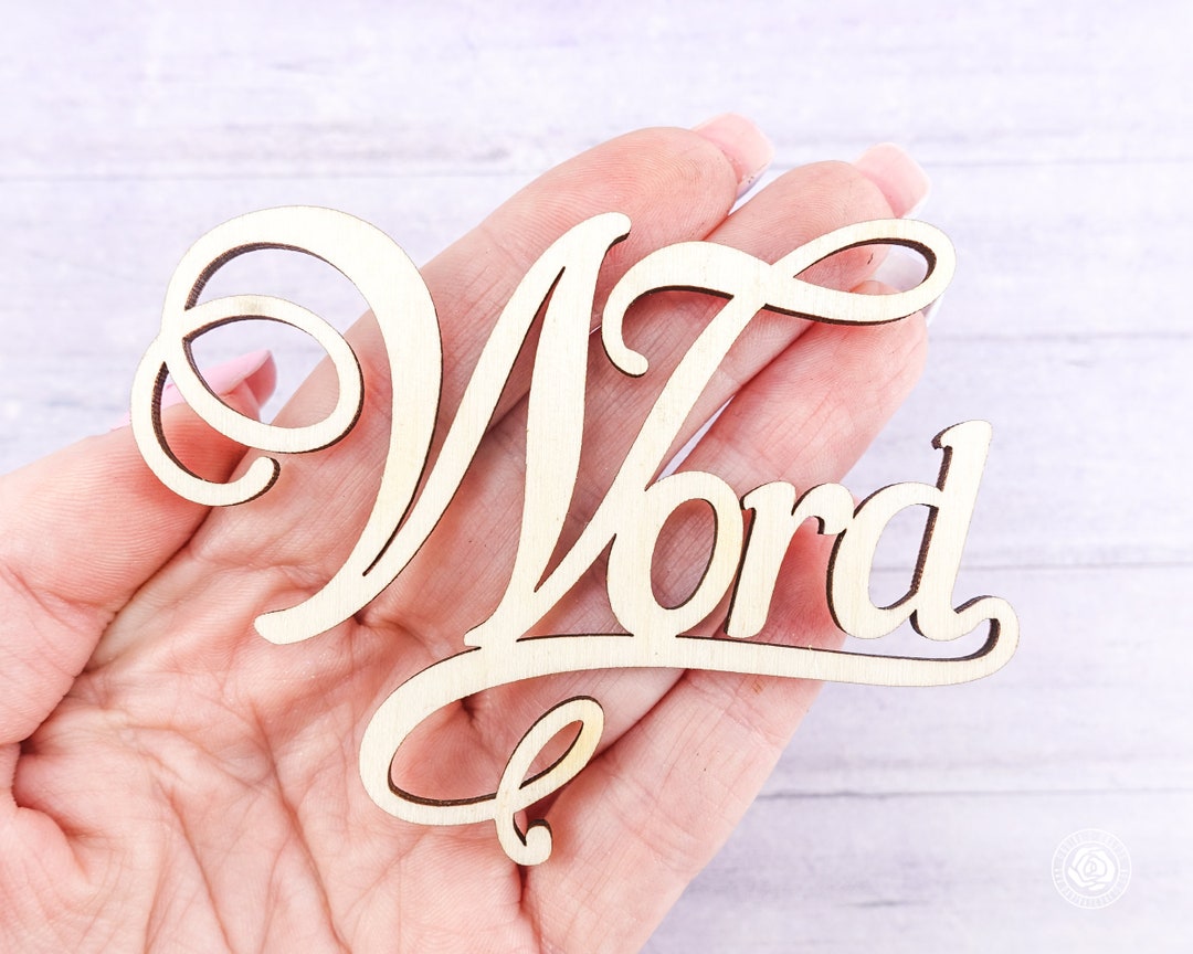 Custom Wood Word Sign Small Personalized Wood Word Cutout - Etsy