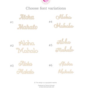 Aloha Wood Word Cutout, Mahalo Small Sign - Etsy