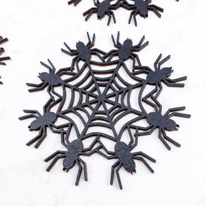 Spiderweb Coaster Set, Decorative Halloween Coasters. Spider Coasters ...