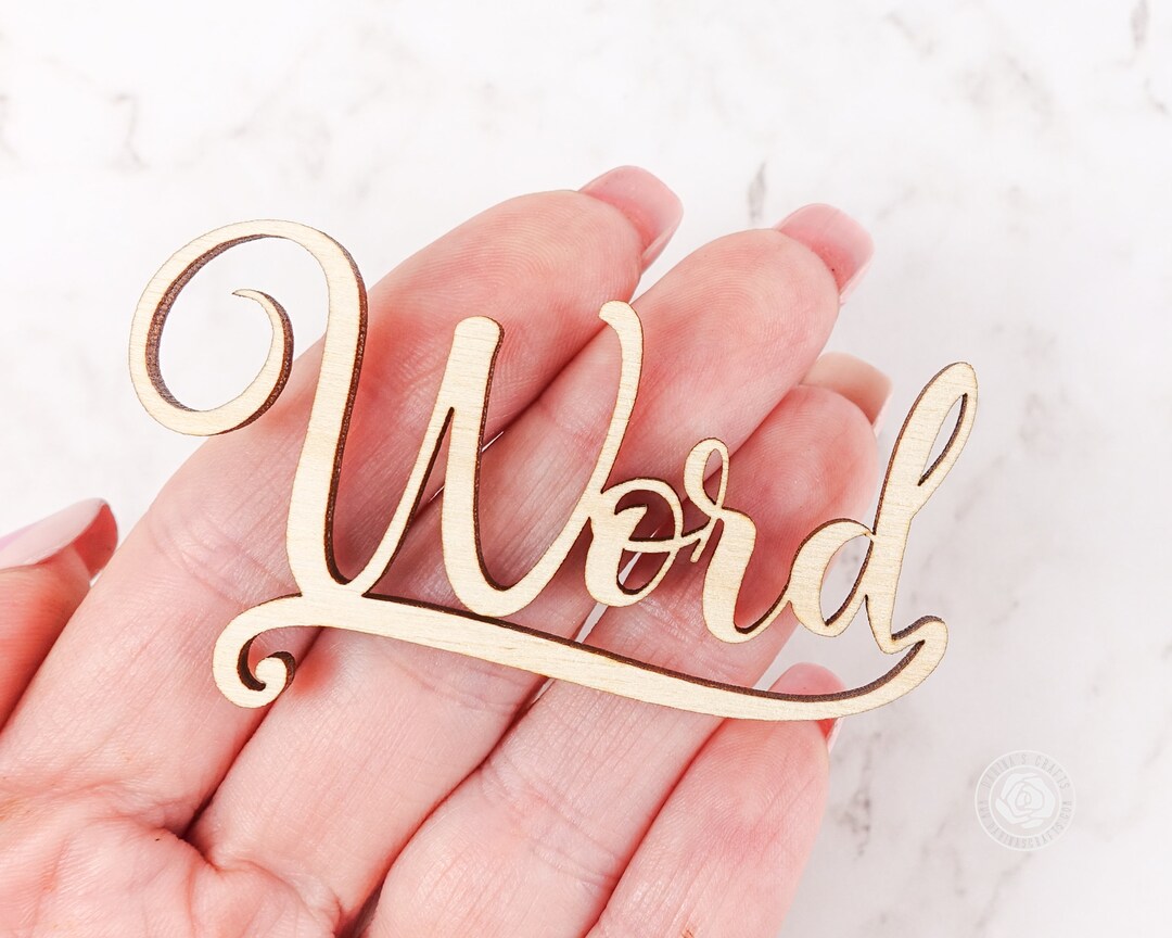 Custom Wood Word Sign, Small Personalized Wood Word Cutout, Wooden Name ...