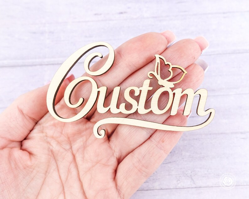Custom Wood Word Sign, Small Personalized Wood Word Cutout, Wooden Name ...