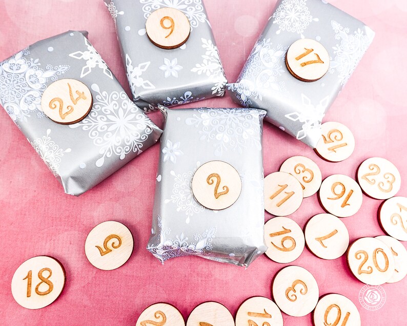 Wood Advent Calendar Numbers Wooden Advent Number Tags - Etsy