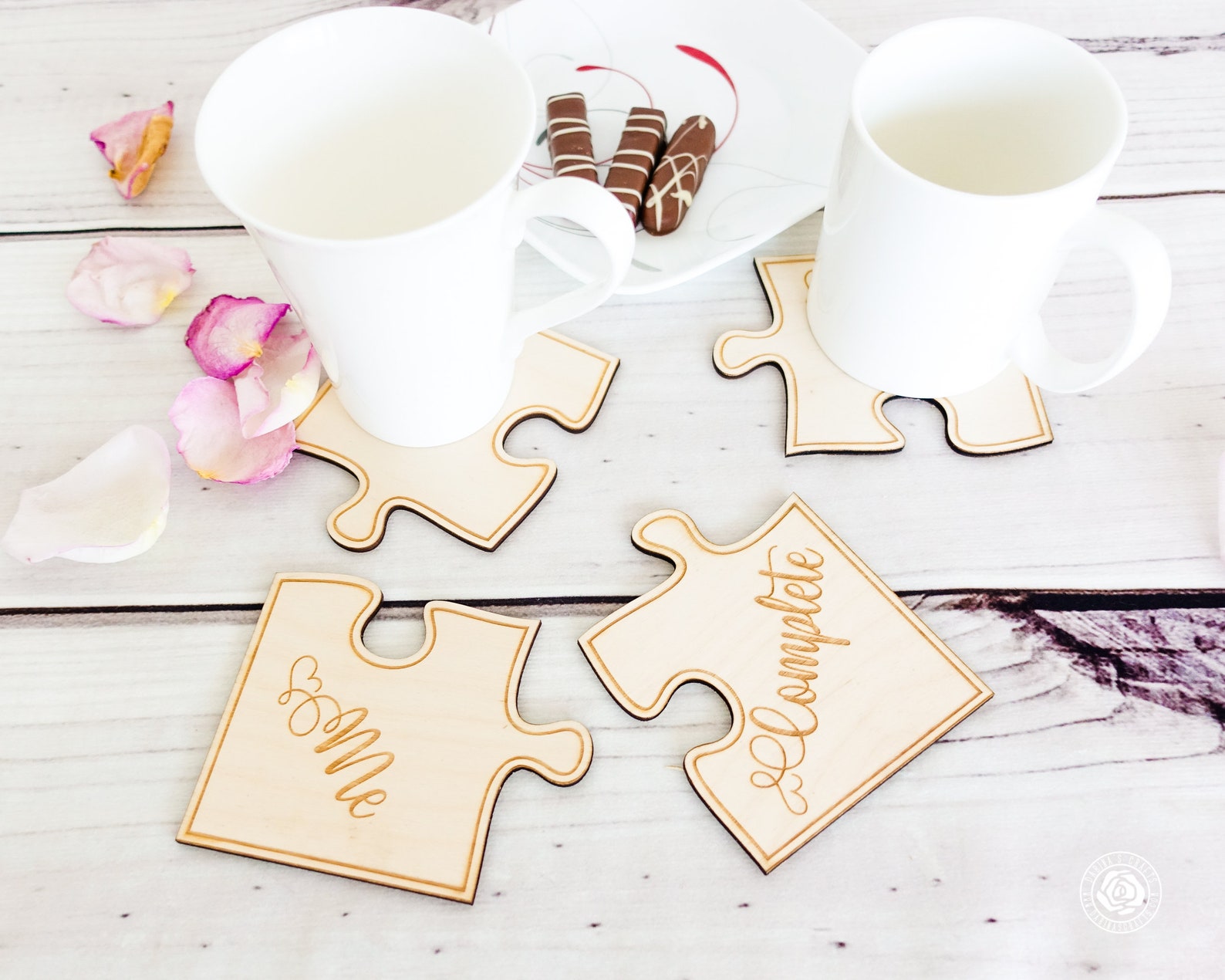 Personalized Jigsaw Puzzle Coaster Set Custom Family Set - Etsy