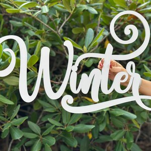 Winter Wood Word Cutout, Laser Cut Winter Decorations, Winter Sign ...