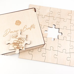 Proposal Wooden Jigsaw Puzzle, Engagement Wood Puzzle for Adults, Will ...