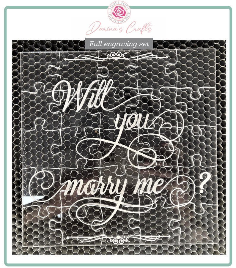 Proposal Clear Jigsaw Puzzle Engagement Acrylic Puzzle for - Etsy
