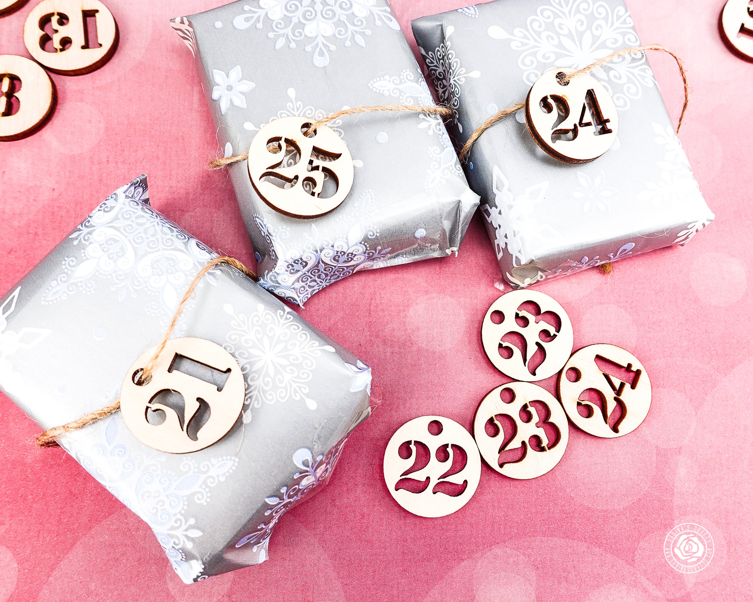 Wood Advent Calendar Numbers Wooden Advent Number Tags | Etsy