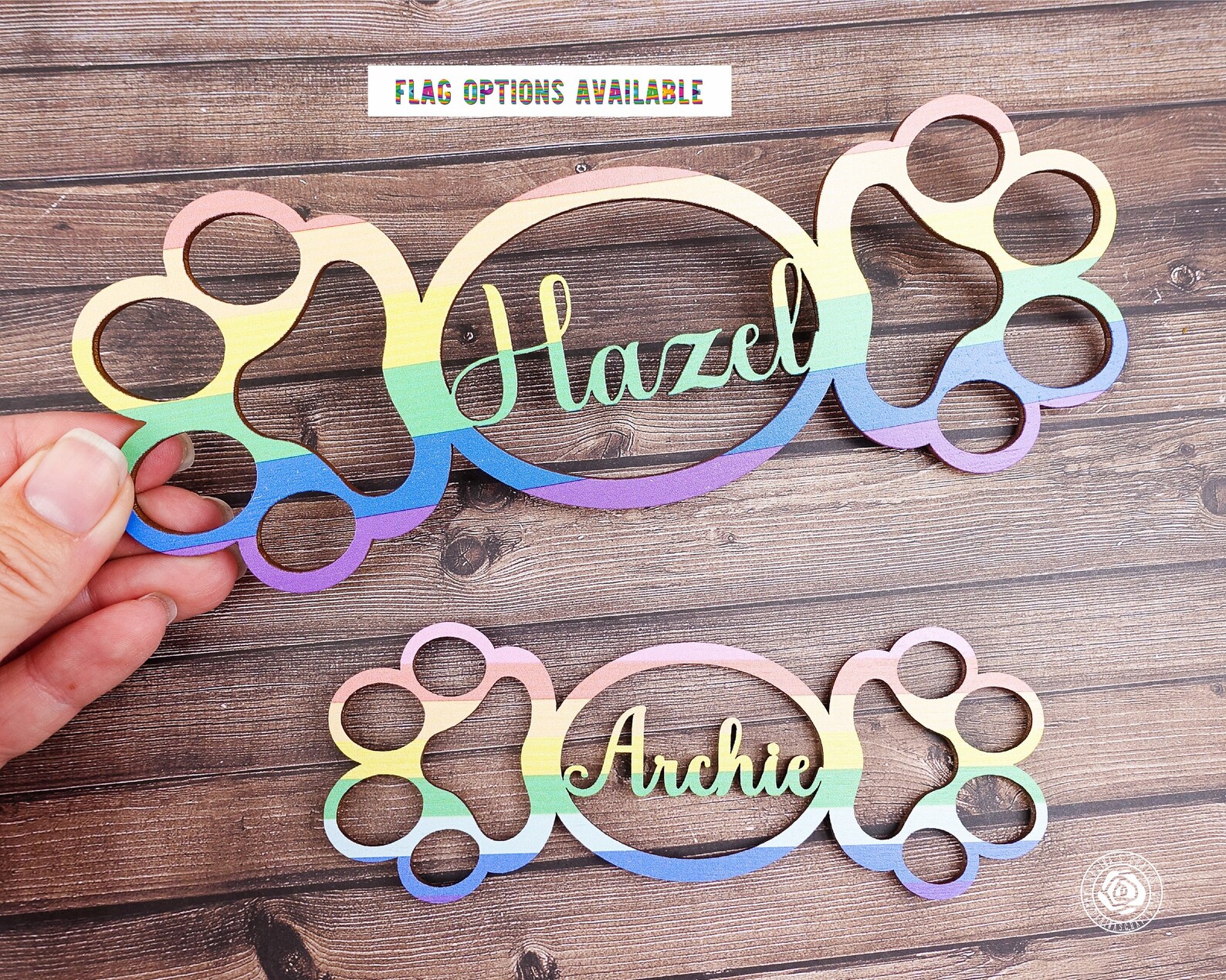 Pride Dog Name Sign LGBT Dog Name Plate Personalized Dog - Etsy