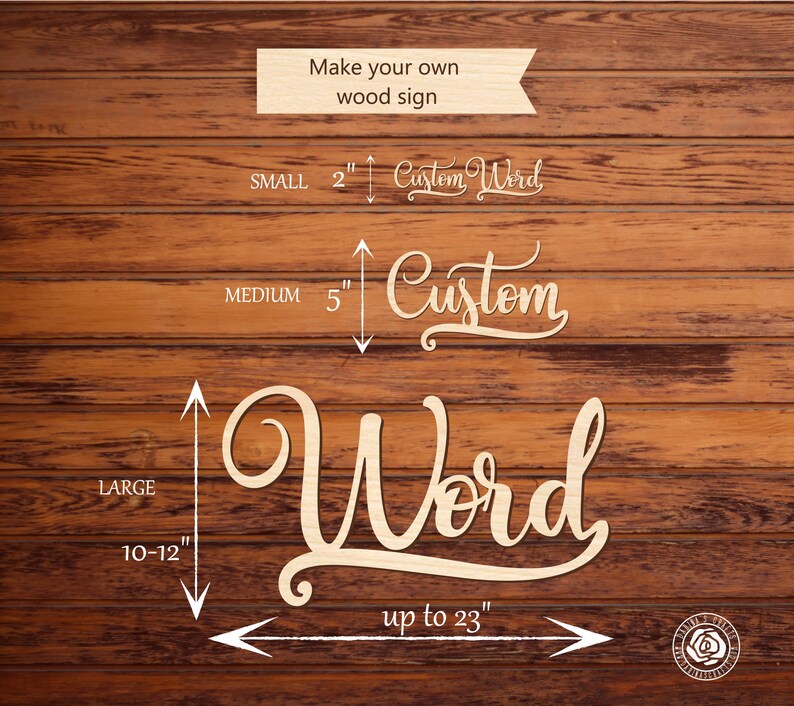 Custom Wood Word Sign Personalized Wood Word Cutout Wooden | Etsy