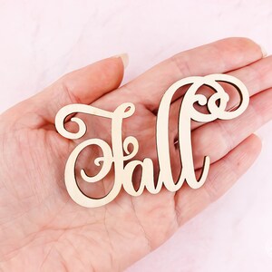 Fall Wood Word Cutout, Laser Cut Autumn Decorations, Fall Sign Script ...