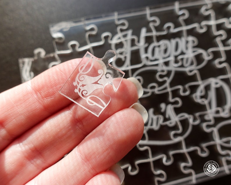 Personalized Clear Jigsaw Puzzles, Custom Acrylic Puzzle for Adults ...