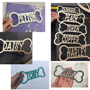 Personalized Dog Name Sign, Wood Dog Name Plate, Dog Name Plaque ...