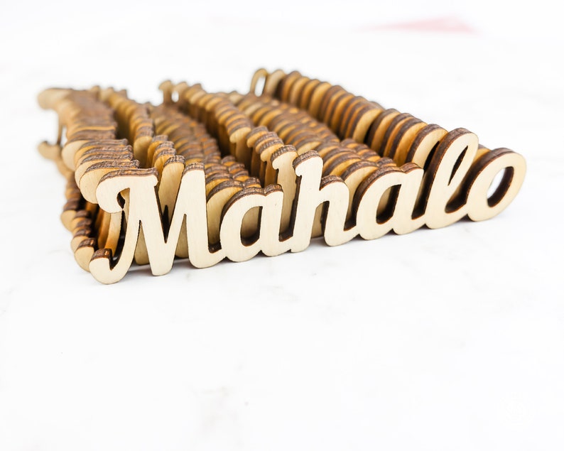 Aloha Wood Word Cutout, Mahalo Small Sign - Etsy