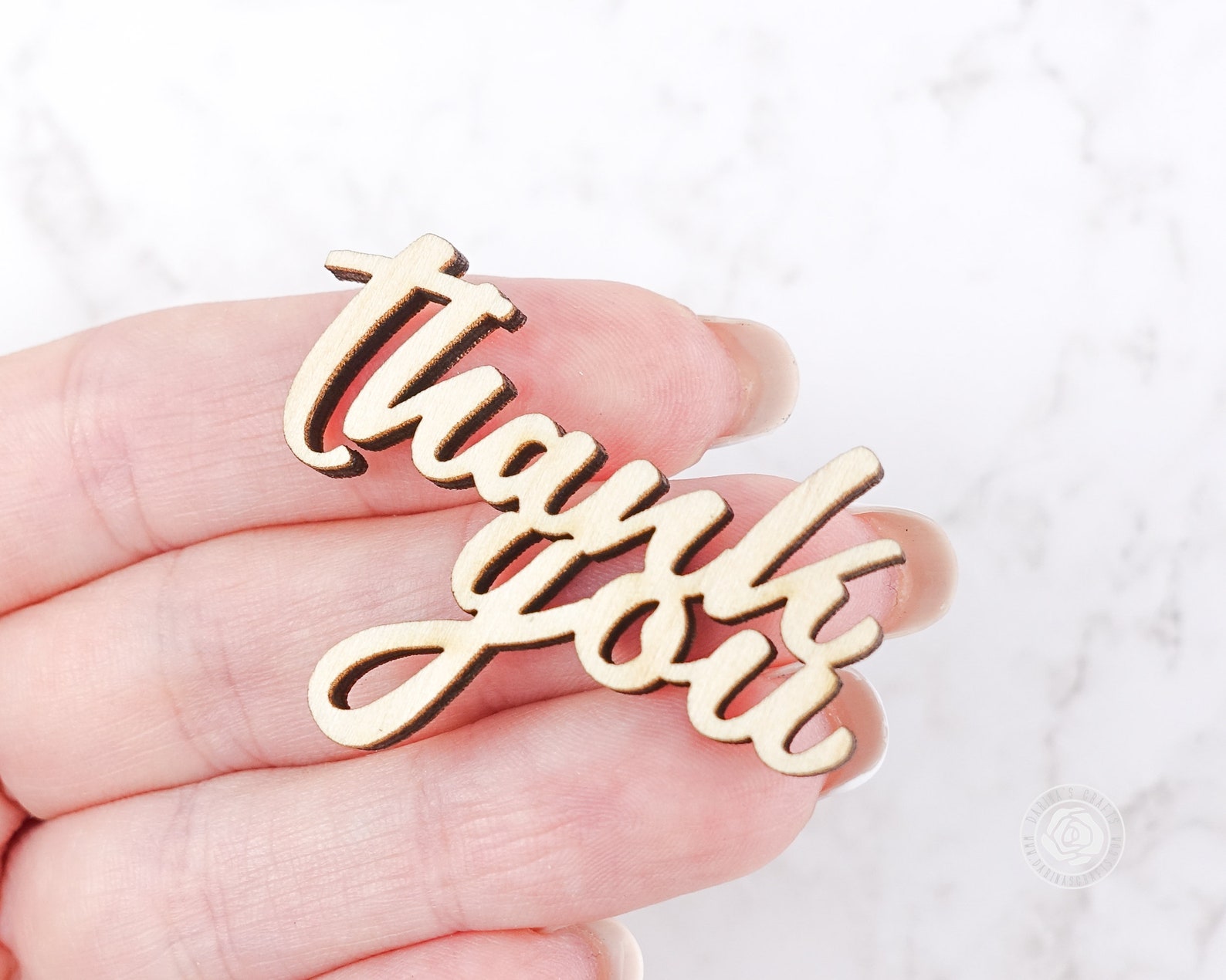 Thank You Wood Words Cutout, Mini Wood Sign, Thank You Party Favors - Etsy