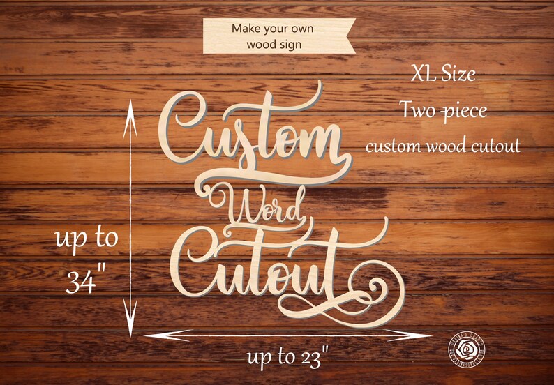 XL Custom Wood Word Sign Personalized Wood Word Cutout - Etsy