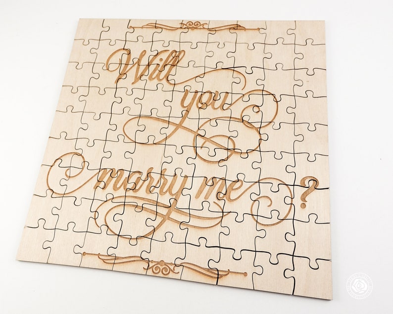 Proposal Wooden Jigsaw Puzzle Engagement Wood Puzzle for - Etsy