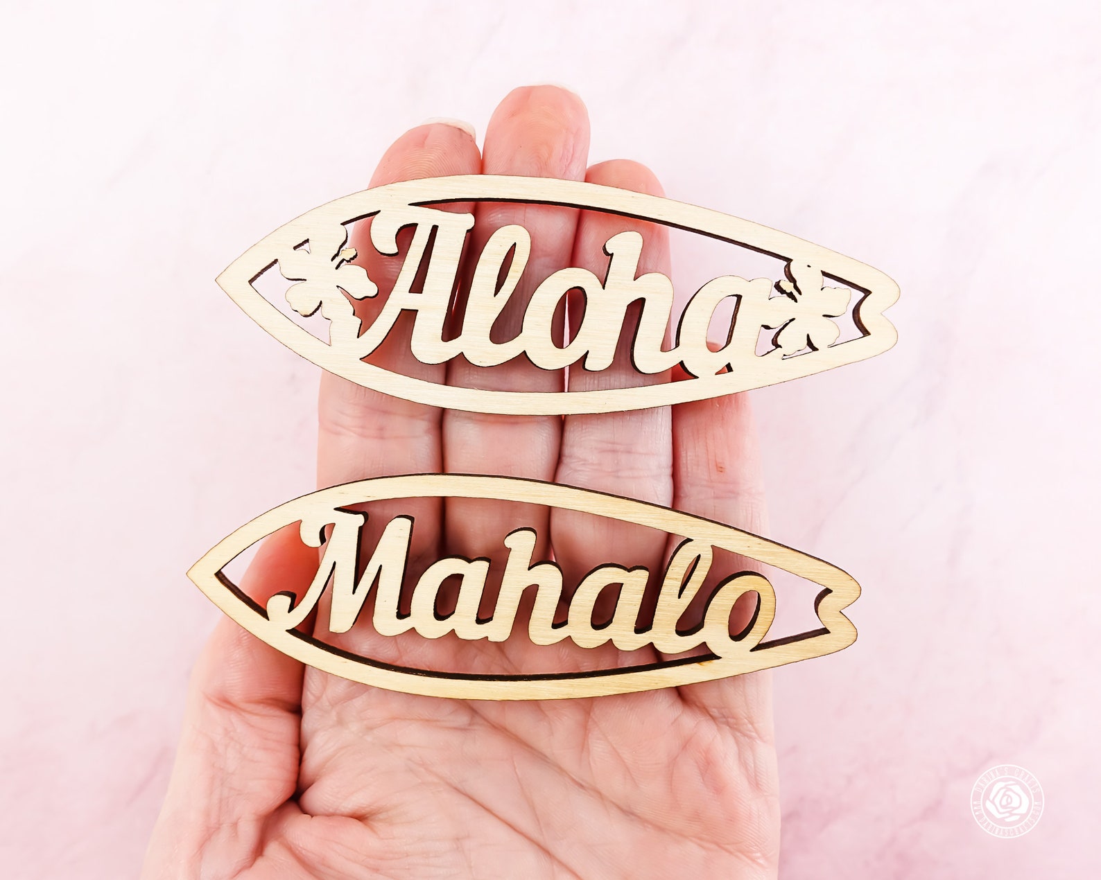 Aloha Surfboard Wood Cutout Mahalo Surfboard Wood Cutouts | Etsy