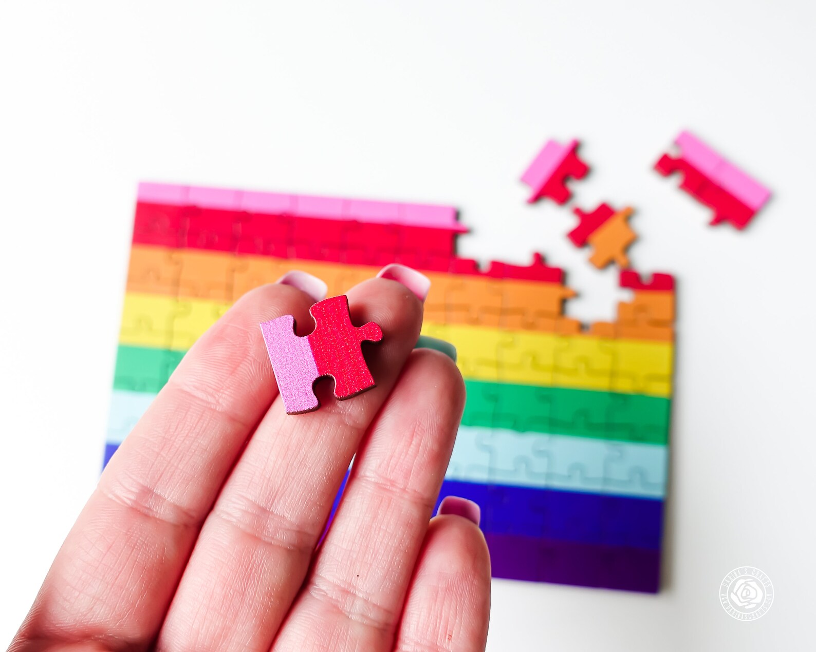 Pride Flag Jigsaw Puzzle Custom Wooden Puzzle LGBT Wood - Etsy