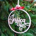 Personalized Name Christmas Ornament, Custom Name Christmas Wood ...