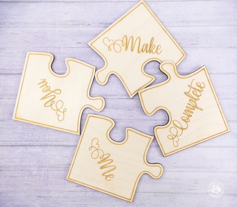 Personalized Jigsaw Puzzle Coaster Set Custom family set | Etsy